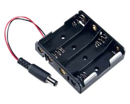 Support de pile compatible Arduino Uno pour 4 piles AA