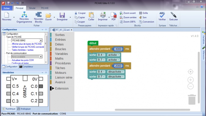 PICAXE Editor — Wiki A4.fr